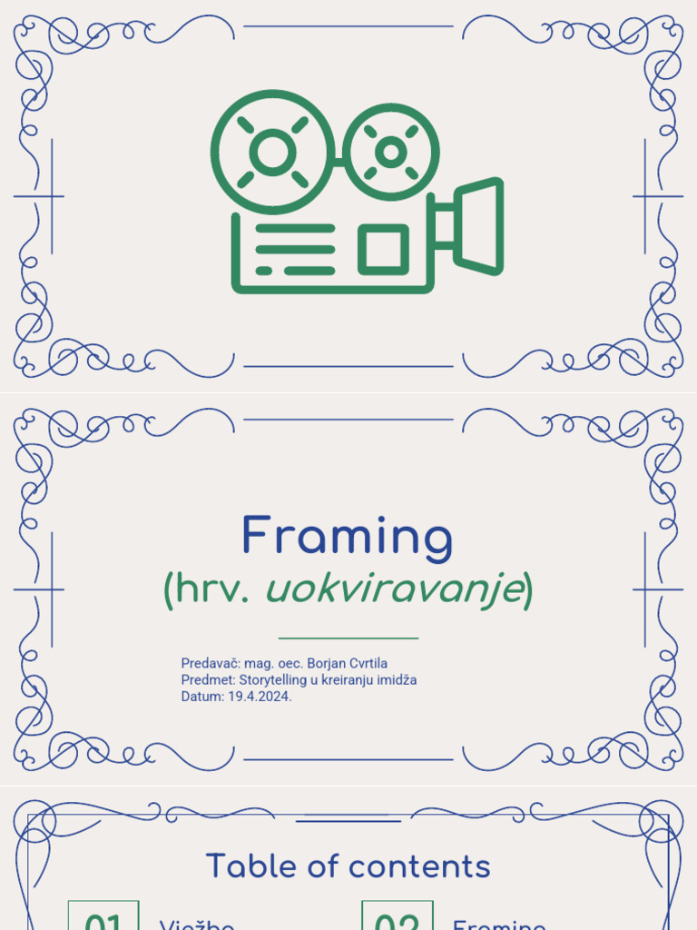 Borjan Cvrtila - Framing | PDF