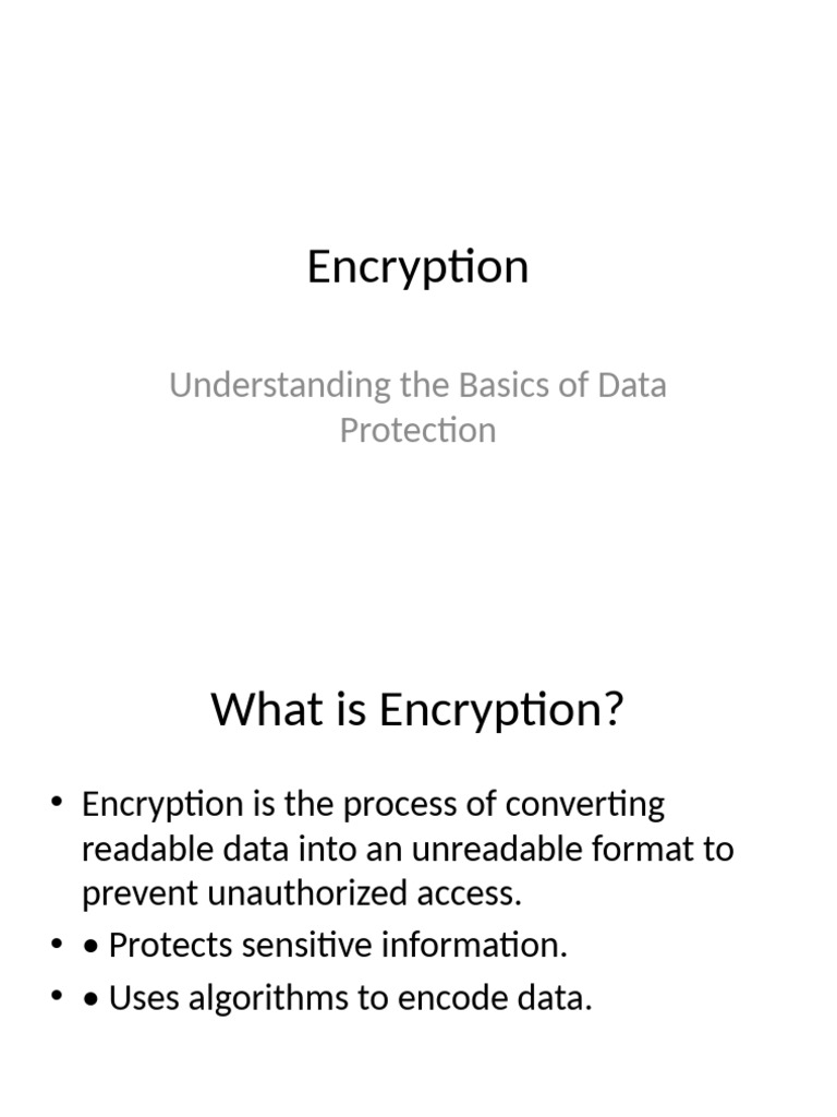 Encryption Presentation Updated | PDF | Encryption | Key (Cryptography)
