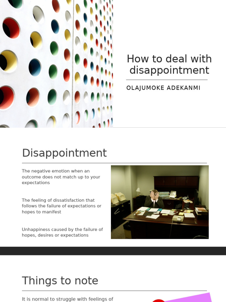 How To Deal With Disappointment | PDF