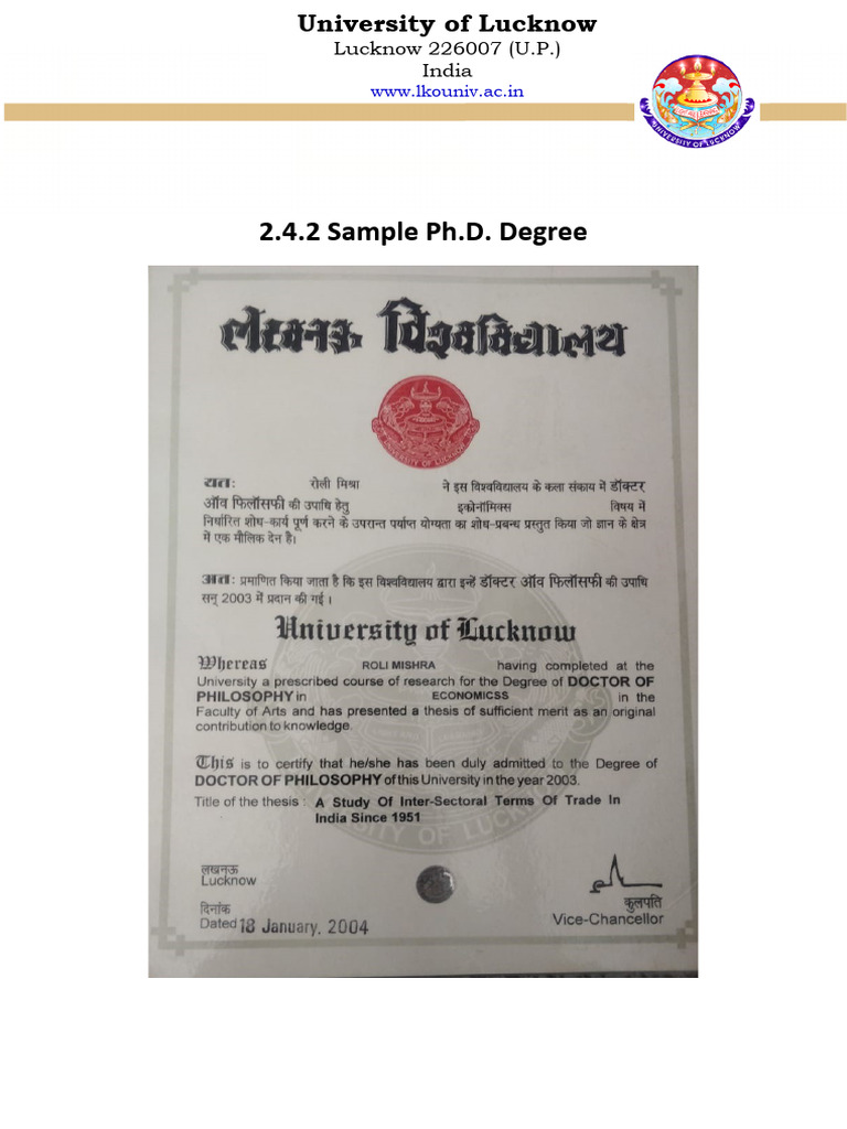 2.4.2 Sample Ph.D.Certificate | PDF