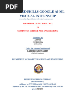 Internship Report Google AI-ML | PDF | Artificial Intelligence ...