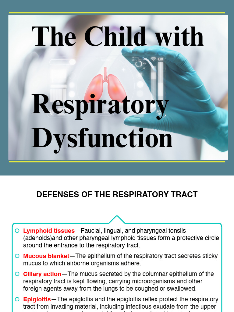 Children With Respiratory Dysfunction | PDF | Pneumonia | Asthma