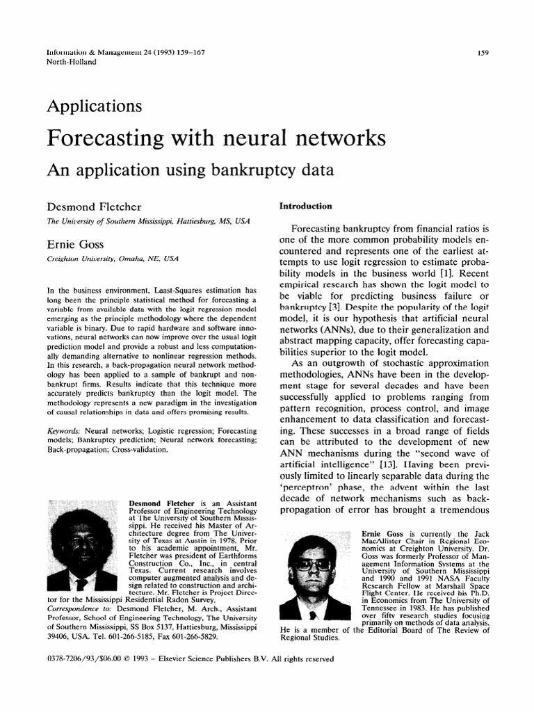 Forecasting With Neural Netwworks - Fletscher | PDF | Artificial Neural Network | Forecasting