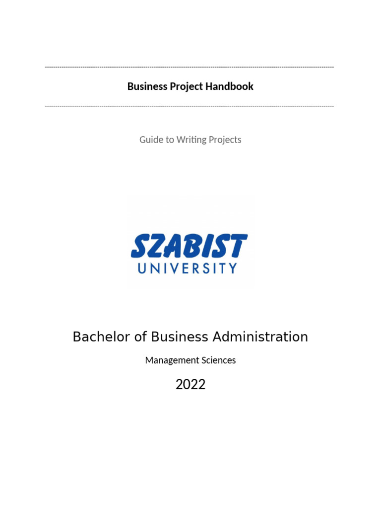 Business Project Handbook | PDF | Note (Typography) | Methodology