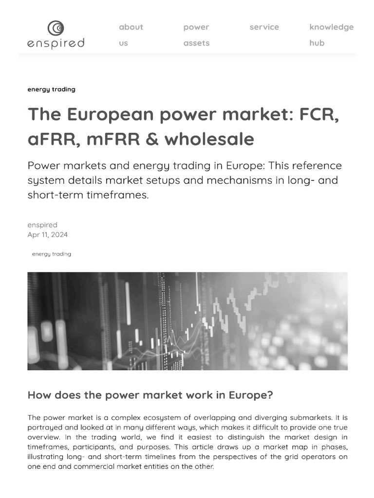 Enspired The European Power Markets Article 11/04/2024 | PDF
