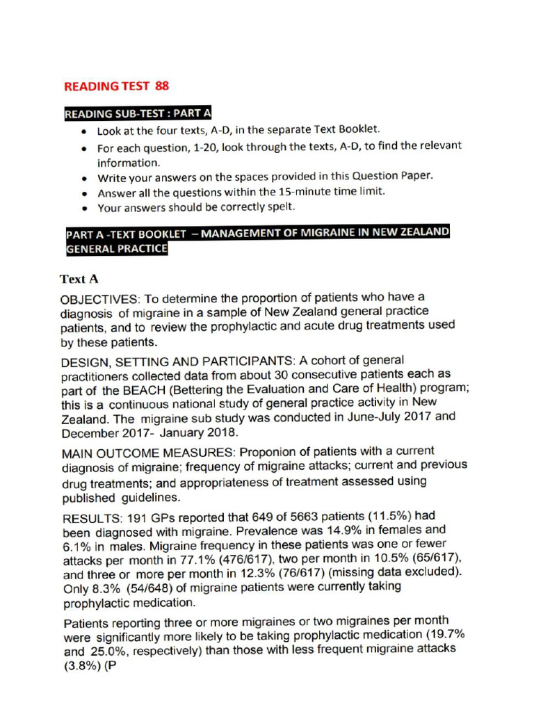 Oet Reading Part-A, Day-05 - 221228 - 105959 | PDF