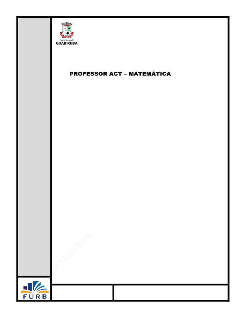 Professor Act Matematica | PDF | Assunto (gramática) | Brasil