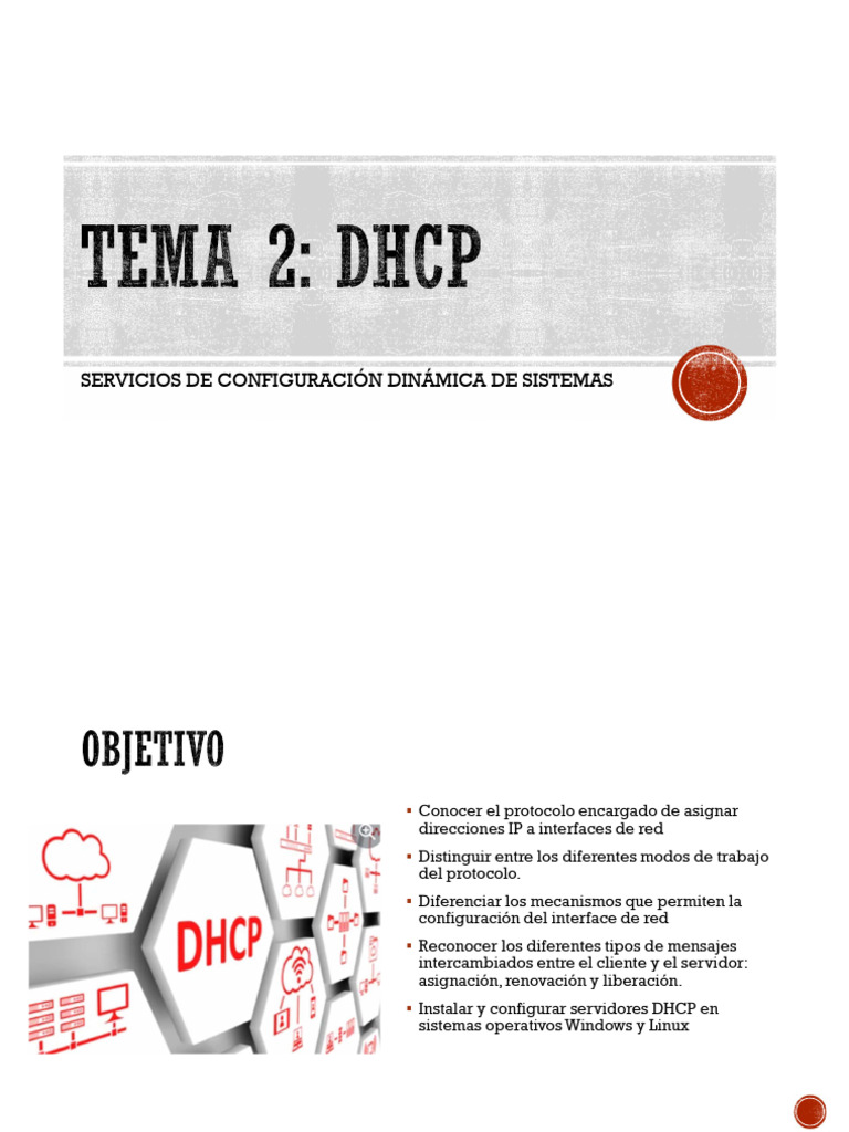 Tema2 DHCP | PDF | Dirección IP | Protocolos de comunicaciones