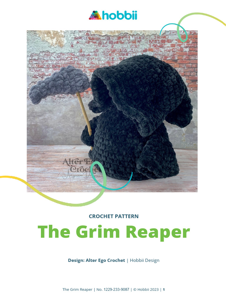 Free Crochet Grim Reaper Pattern | PDF | Crochet | Weaving