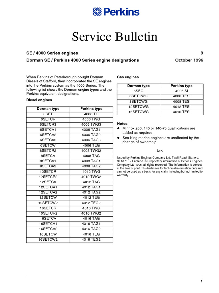 Perkins 4000 Series Engine Guide | PDF | Boats | Propulsion