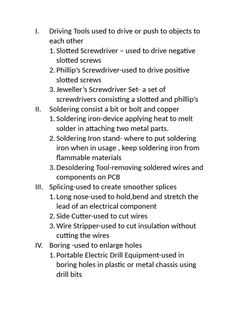 Driving Tools Used To Drive or Push To Objects To Each Other | PDF ...