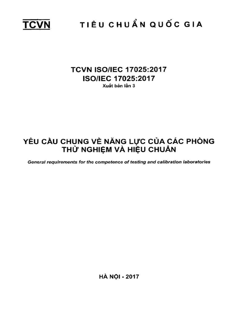 ISO IEC 17025 2017 Ban Tieng Viet | PDF
