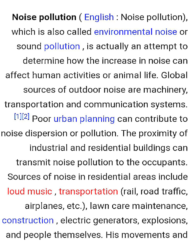 Noise Pollution | PDF