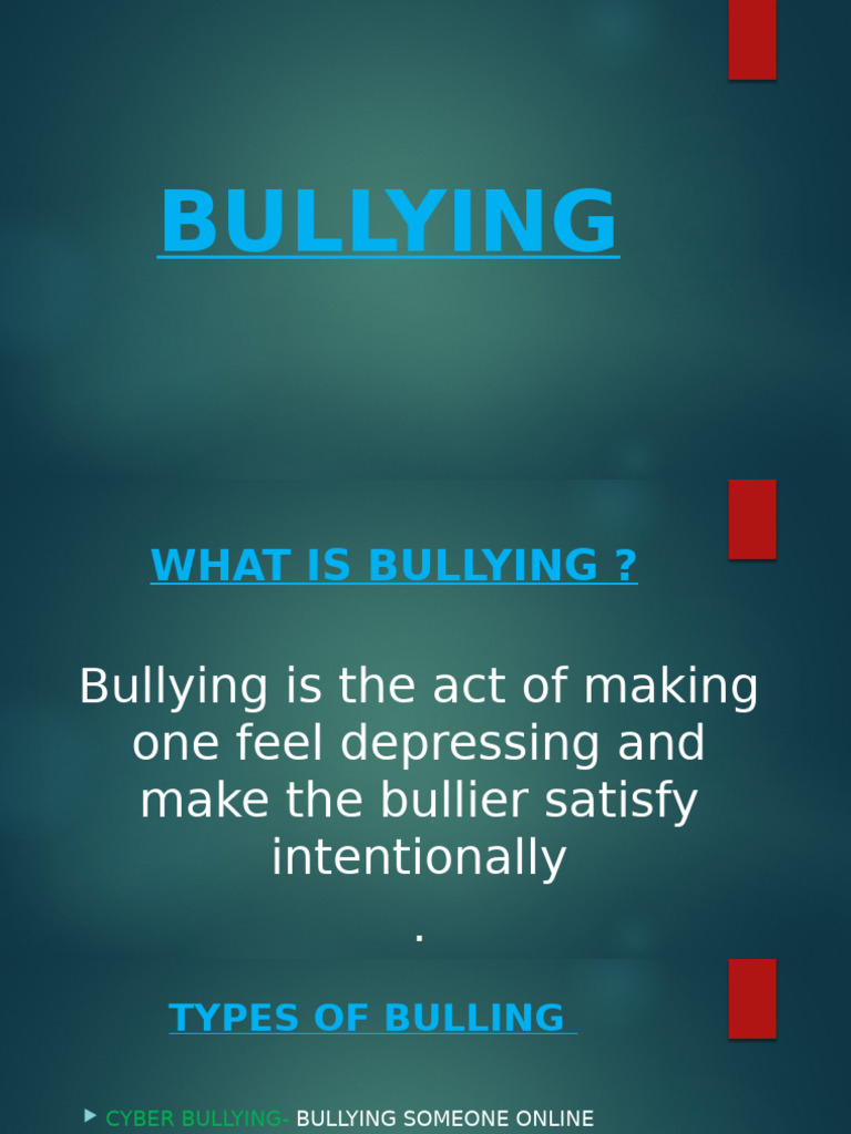 Bullying | PDF | Social Science | Self-Improvement