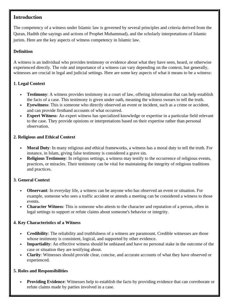 Competency of Witnes | PDF | Witness | Testimony