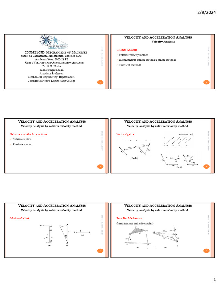 Unit 2 Handouts | PDF | Acceleration | Space