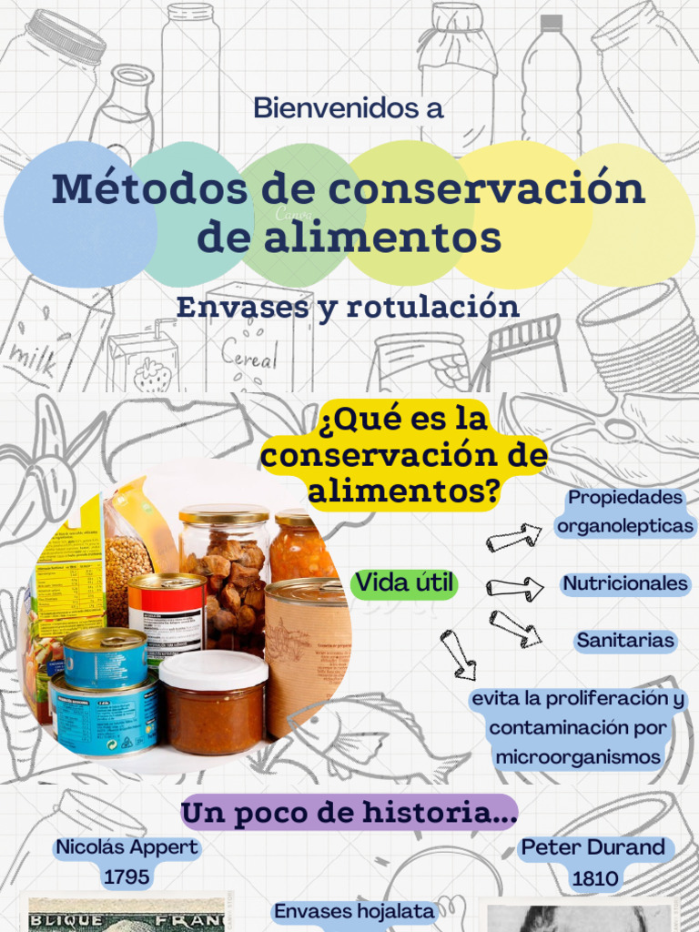 Métodos de Conservación de Alimentos | PDF | Alimentos