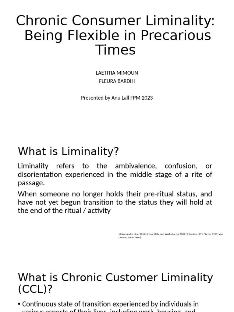 Liminality | PDF | Behavior | Marketing