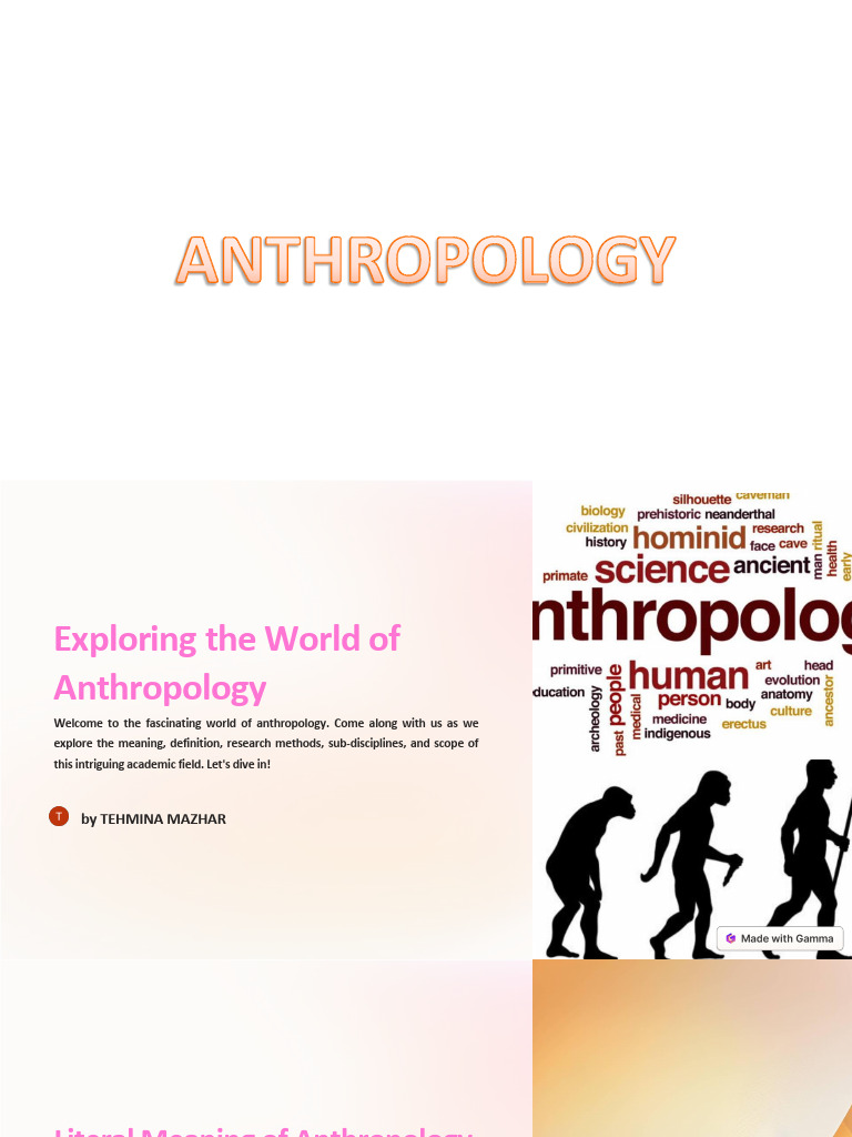 World of Anthropology | PDF | Anthropology | Human