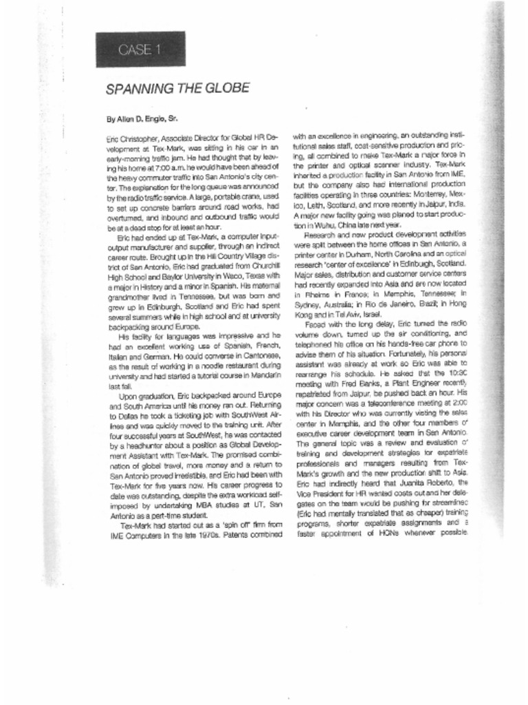 Case Study - Spanning the Globe | PDF