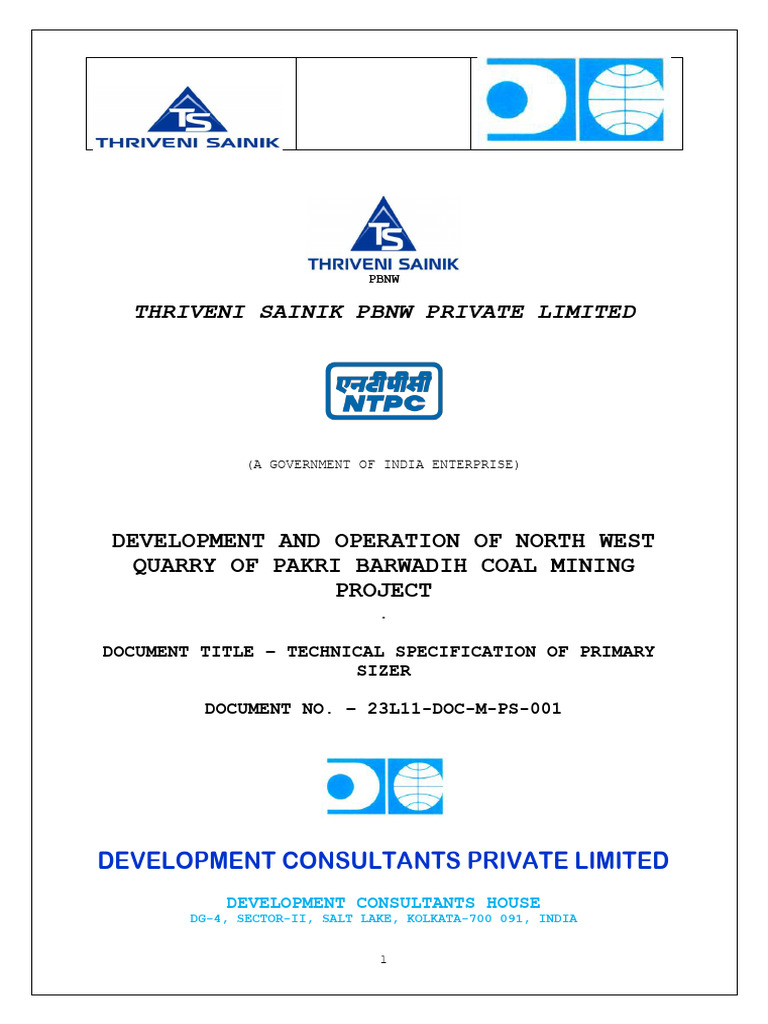 Primary Sizer Technical Specification | PDF | Specification (Technical ...