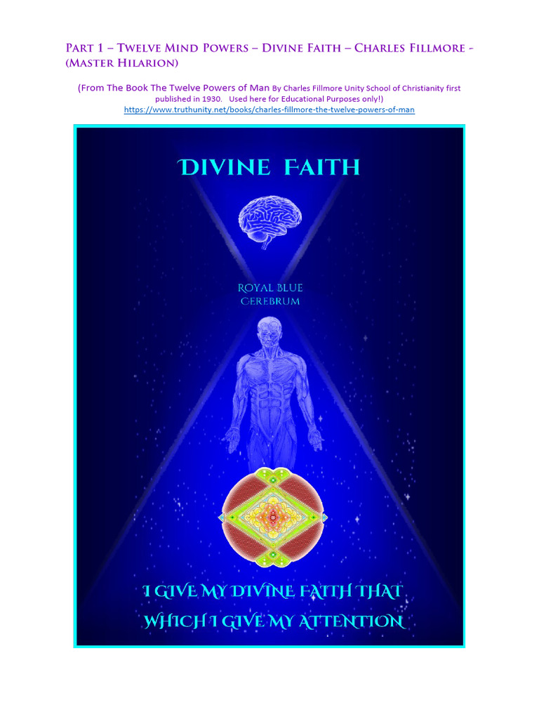 Part 1 Twelve Mind Powers - Divine Faith | PDF | Faith | Saint Peter