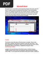 Microsoft Word Interface Overview | PDF | Microsoft Word | Text