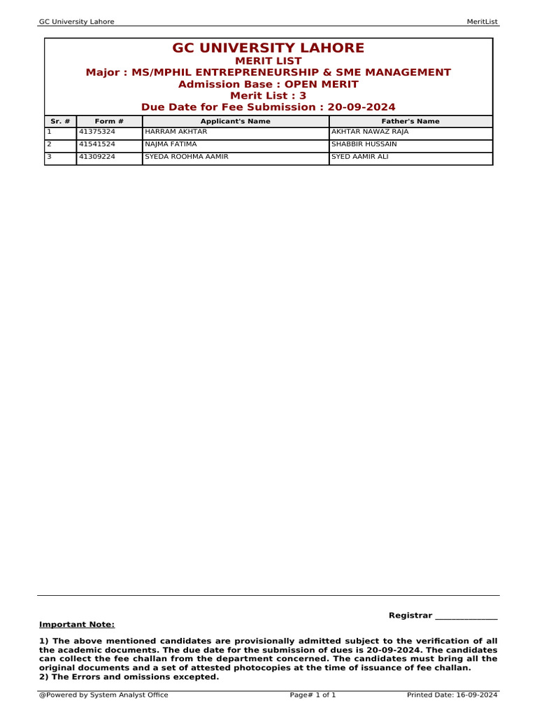 MPhil Entrepreneurship and SME Management List Third | PDF | Finance ...