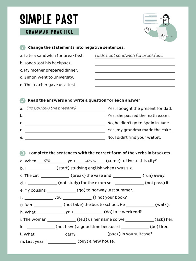 Past Simple Ćwiczenia | PDF