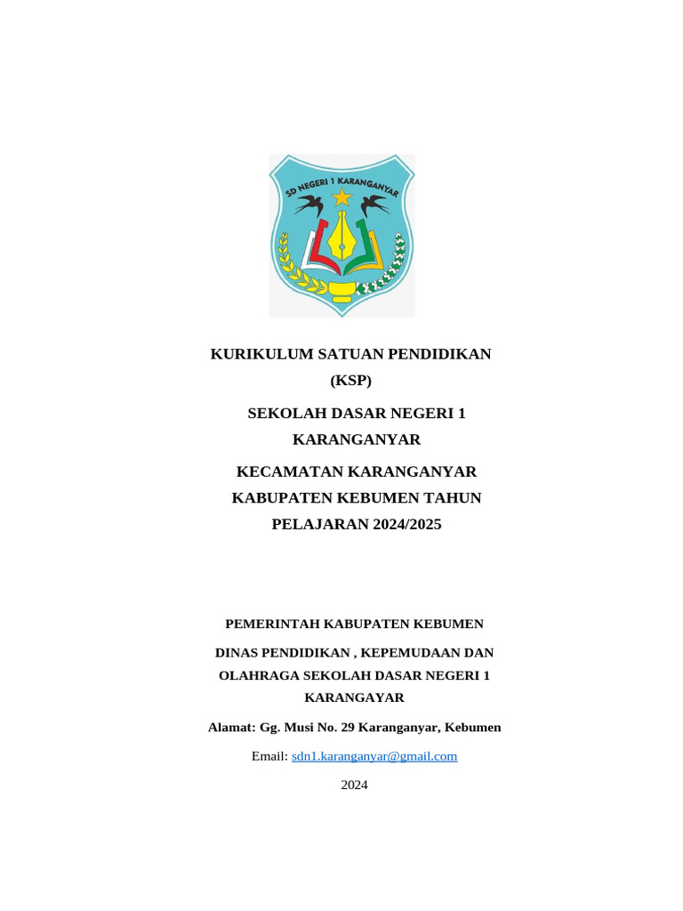 KSP SDN 1 Kra 2024-2025 (Unggah) | PDF | Kesehatan Holistik