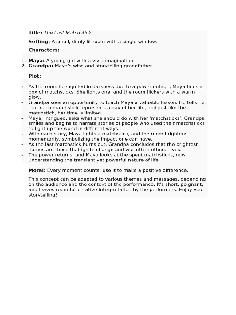 The Last Matchstick | PDF