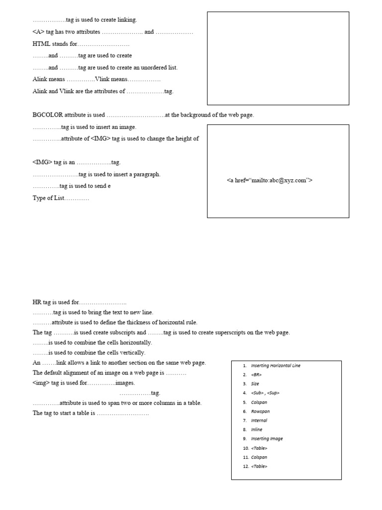 1st Term MCQ Related HTML | PDF | Html Element | Html