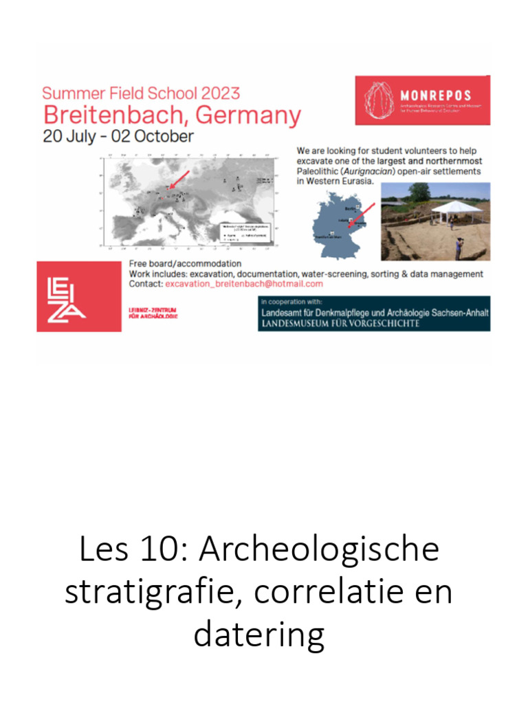 Les Stratigrafie, Correlatie en Datering 9 | PDF