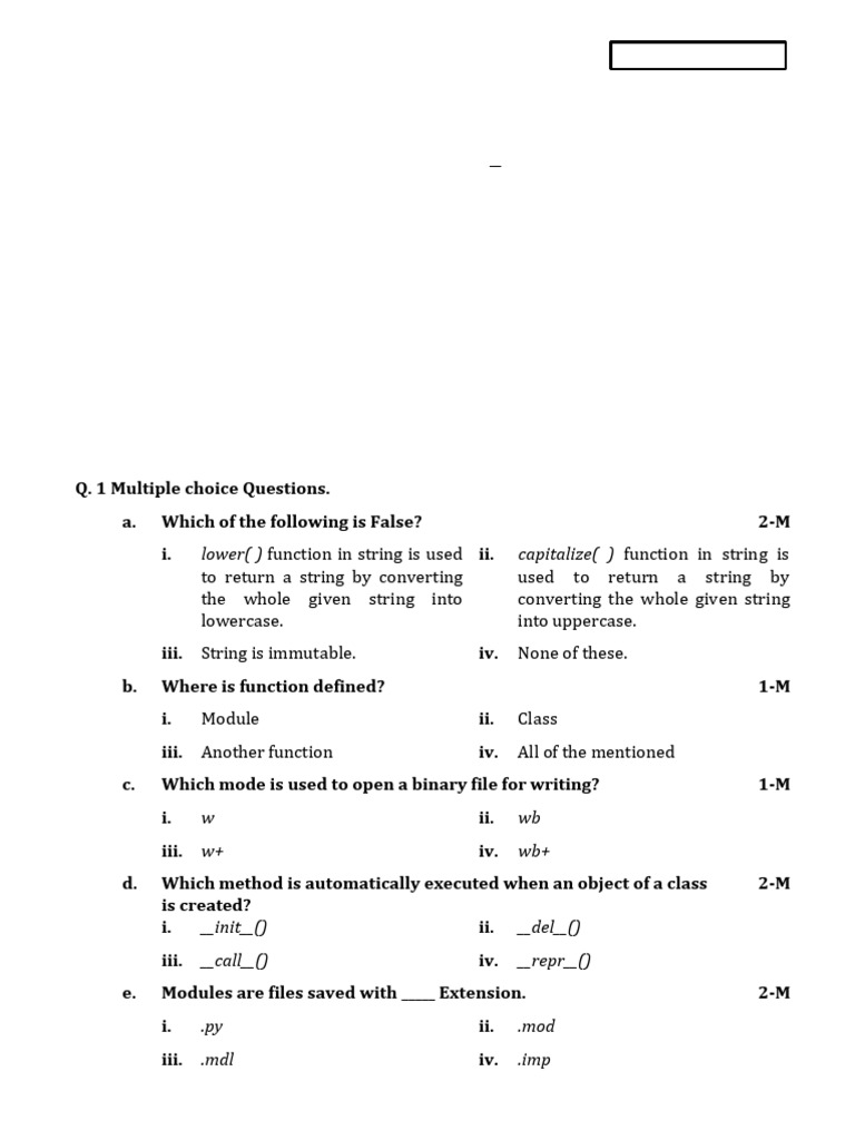 PPS Prelim Exam Paper Sem-II AY-21-22 Final | PDF | Computing | Computer Programming