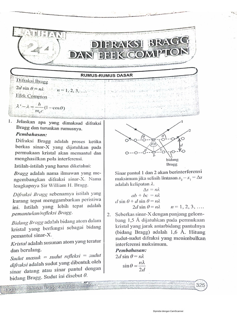 Bagian II Difraksi Bragg Dan Efek Compton | PDF