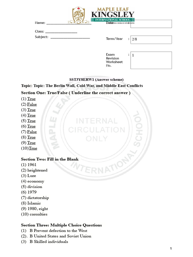 SSY8T3ERW1 (Answer Scheme) | PDF