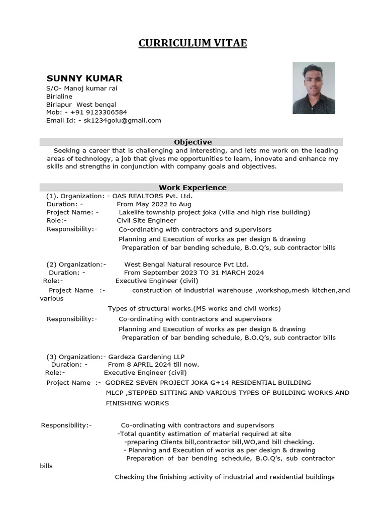 Resume-SUNNY IUPDATED | PDF