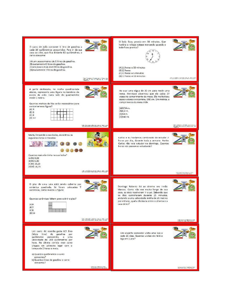 10 Problemas de Medidas | PDF
