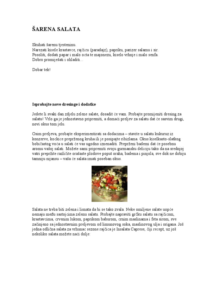 Šarena Salata | PDF