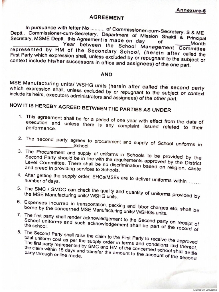 Agreement | PDF