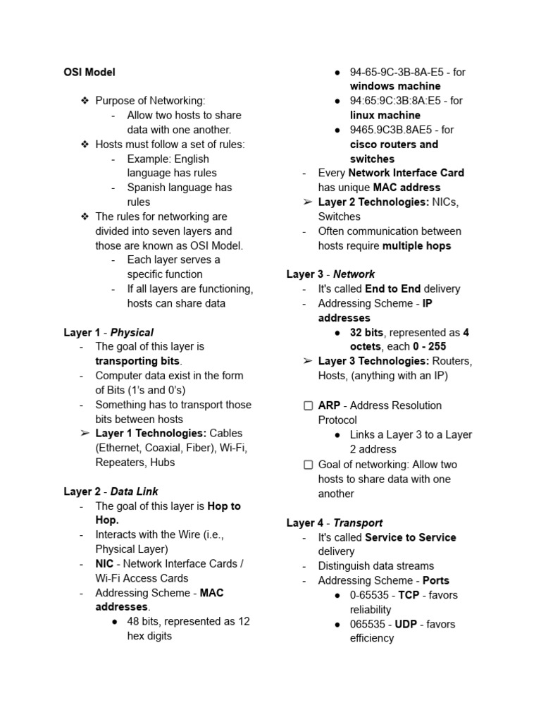 Week 5 - Reviewer | PDF | Computer Network | Osi Model