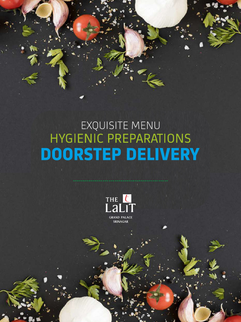 Home Delivery Menu The Lalit Srinagar | PDF