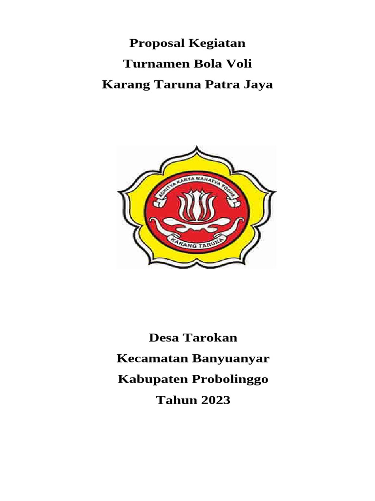 Proposal Lomba Voli Katar Patra Jaya Tarokan | PDF