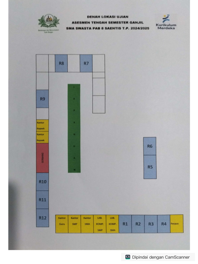 Denah Ruang Ujian | PDF