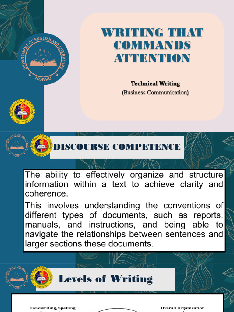 Technical Writing in Business Comm | PDF | Sentence (Linguistics ...