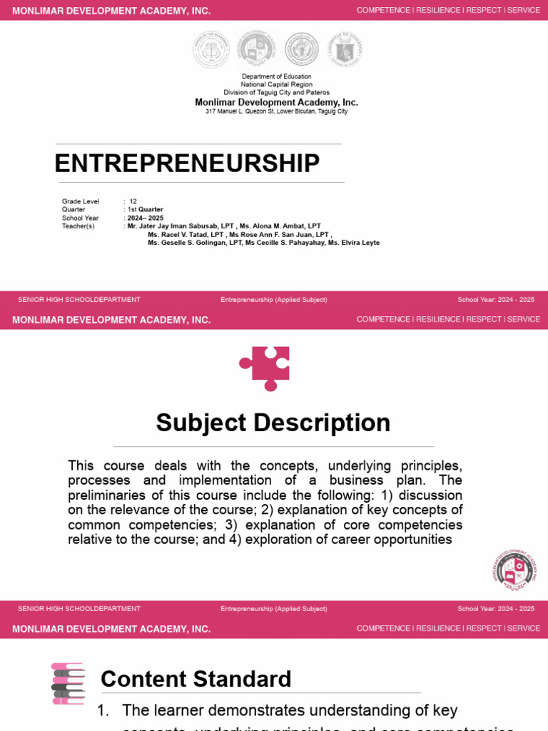 q1 PPT 3 Entrepreneurship | PDF | Market (Economics) | Marketing