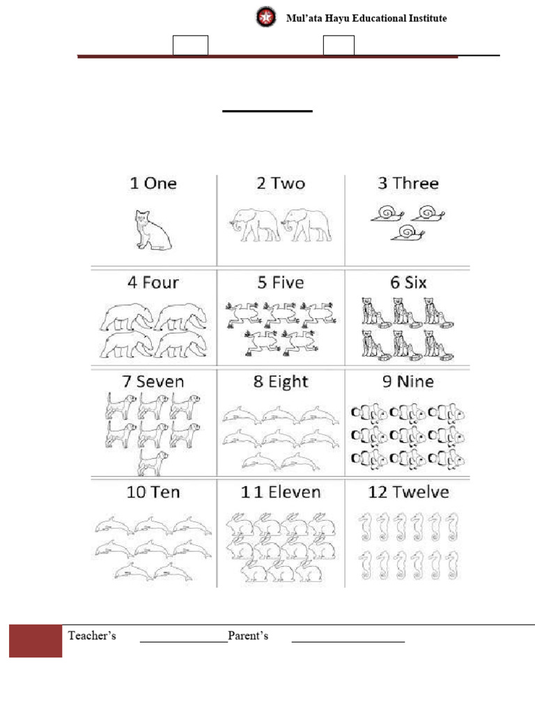 KG-3 Mathematics: Natural Numbers Activities | PDF | Geometry ...