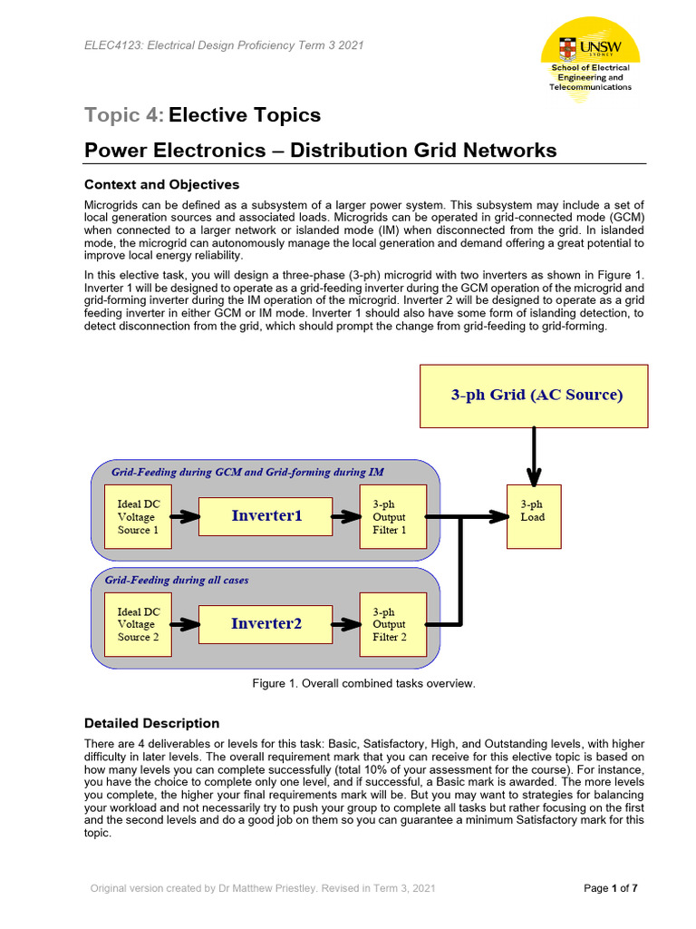 Topic 4 Elective Topic - Power Electronics - Term 3 2021 | PDF | Power ...
