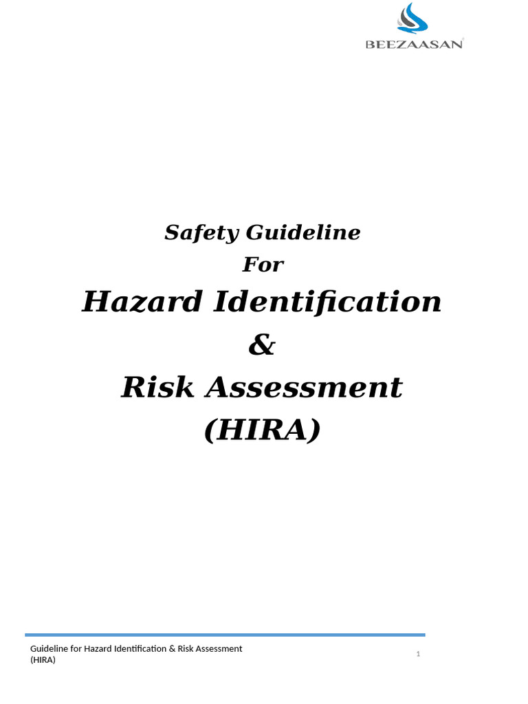 BEL Safety Guideline For HIRA | PDF | Risk | Risk Management