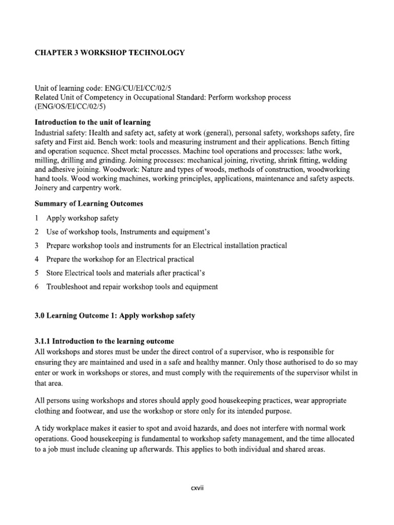 workshop technology notes | PDF